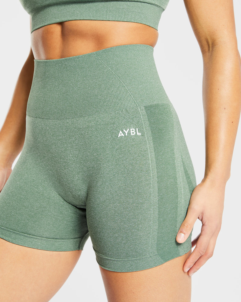Empower Seamless Shorts - Olive Marl – AYBL FR